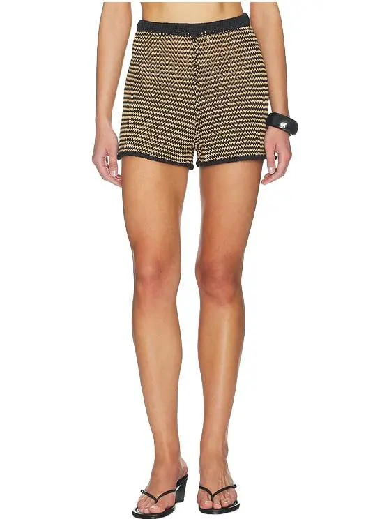 SIMONMILLER Marzo Knit Short - Black & Natural Combo