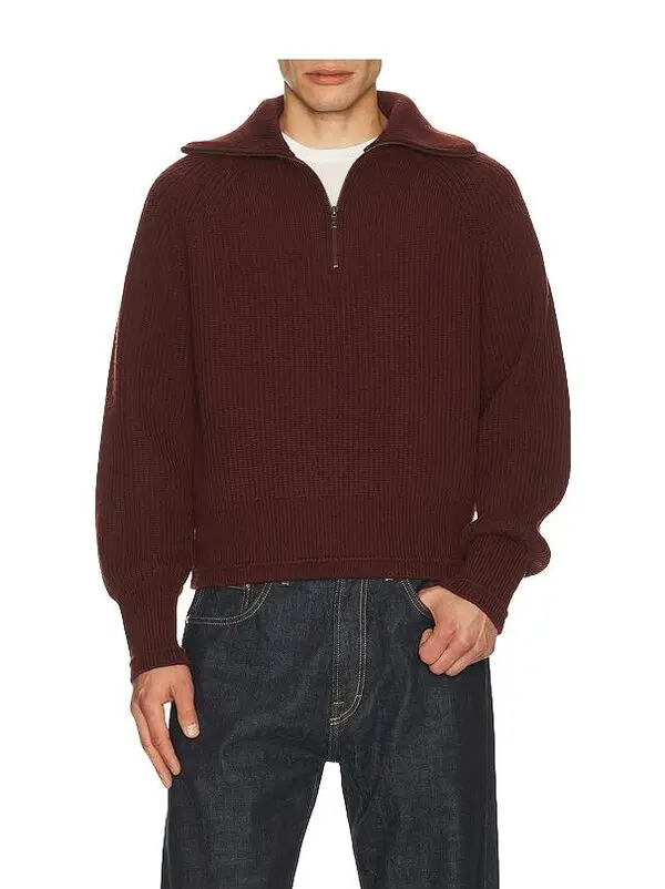 ENTIRE STUDIOS Blimp Quarter Zip Sweater - Bean