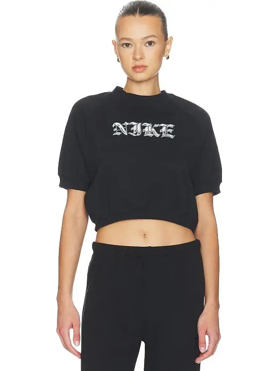 Nike Crew Neck Top - Black & Sail