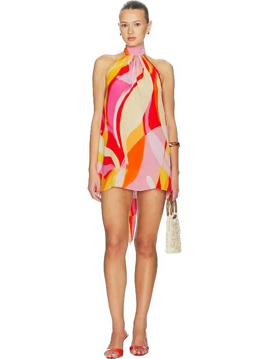 AWAY THAT DAY Ibiza Mini Dress - Viva Soleil Print