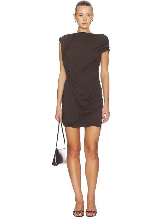 ENTIRE STUDIOS Twist Mini Dress - Demitasse