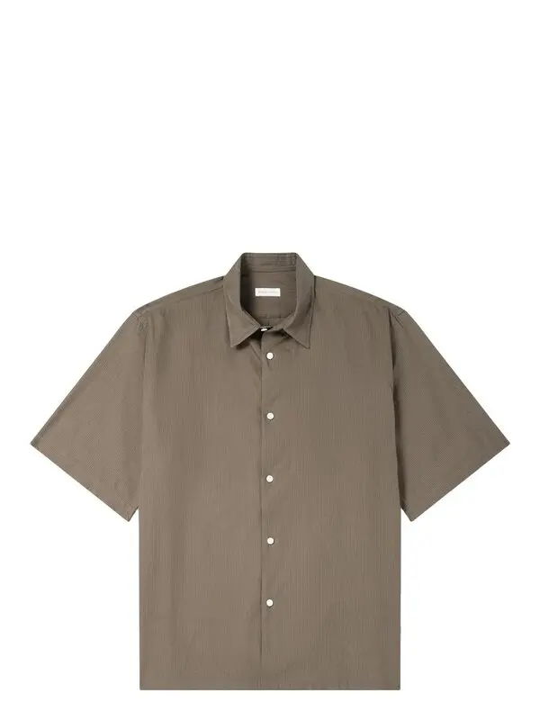 KAPTAIN SUNSHINE Cotton And Silk-blend Shirt - Brown