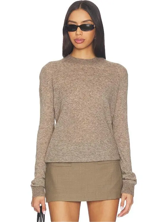 EAVES X Jasmine Tookes Kathryn Light Knit Crewneck - Mushroom