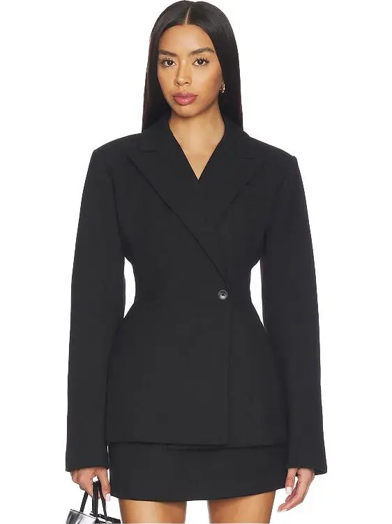 EAVES X Jasmine Tookes Kari Classic Suiting Blazer - Black