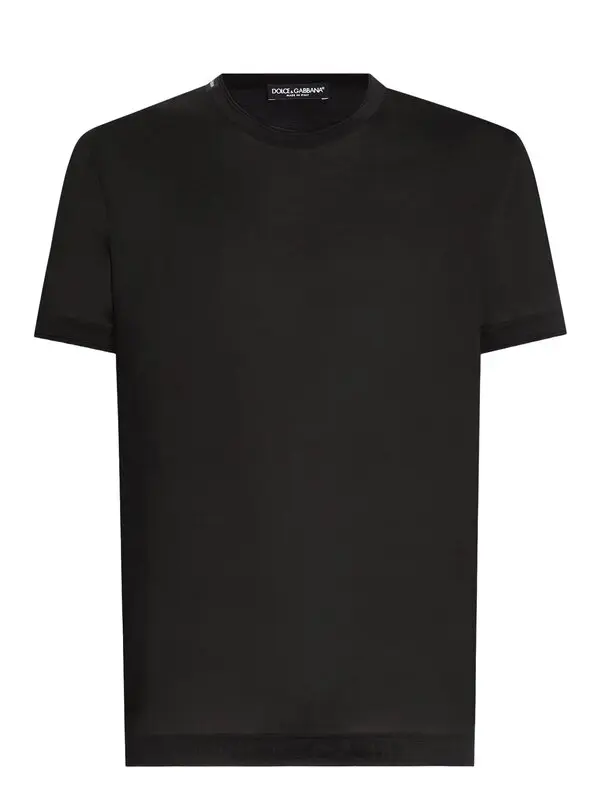 Dolce & Gabbana T-shirt In Melange Jersey - Black