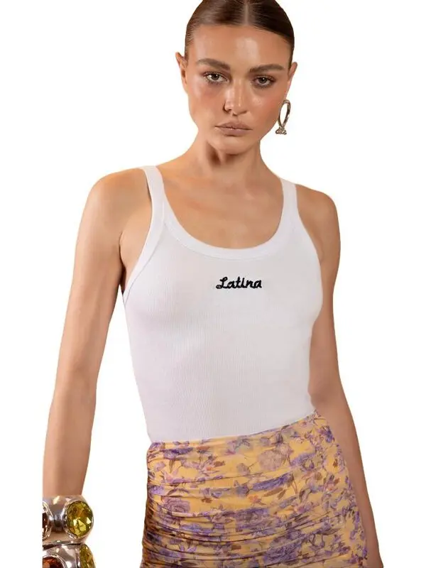 PatBO Latina Tank Top - White