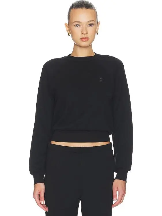 Eterne Shrunken Raglan Sweatshirt - Black