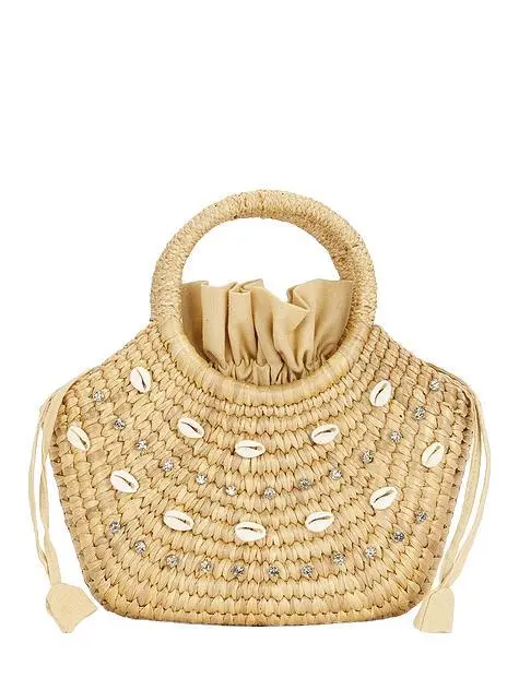 Hat Attack Janie Shell Top Handle Bag - Natural