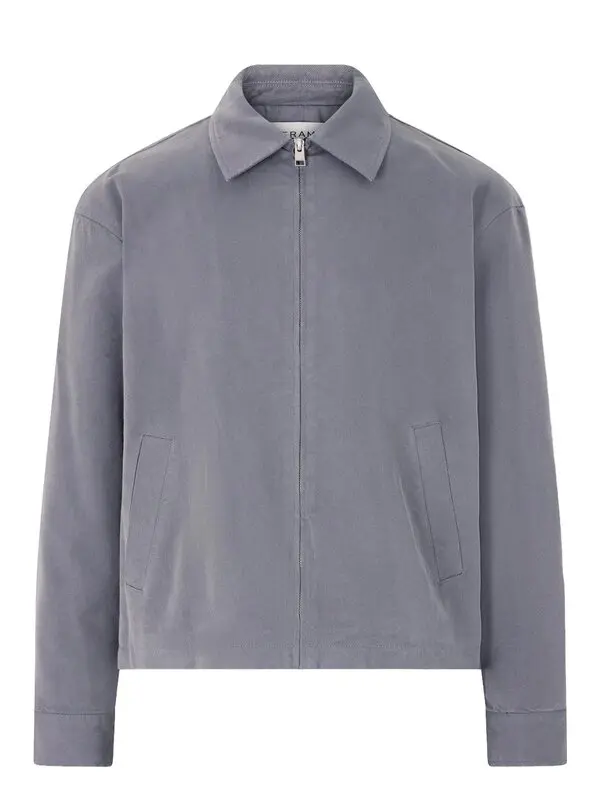 FRAME Cotton-blend Trucker Jacket - Gray