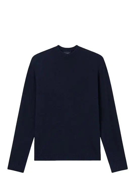 Giorgio Armani Cashmere And Silk Crew-neck Jumper - Navy