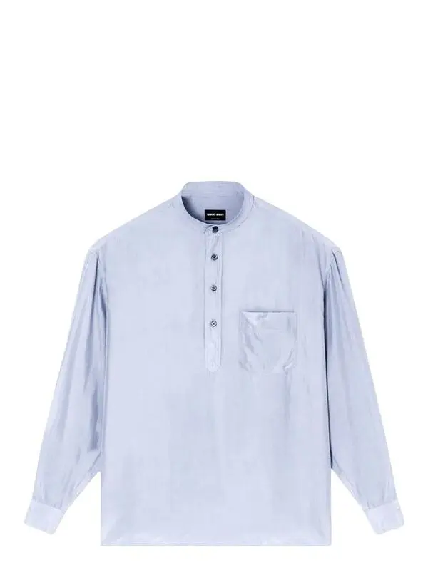 Giorgio Armani Silk Habotai Shirt - Grey