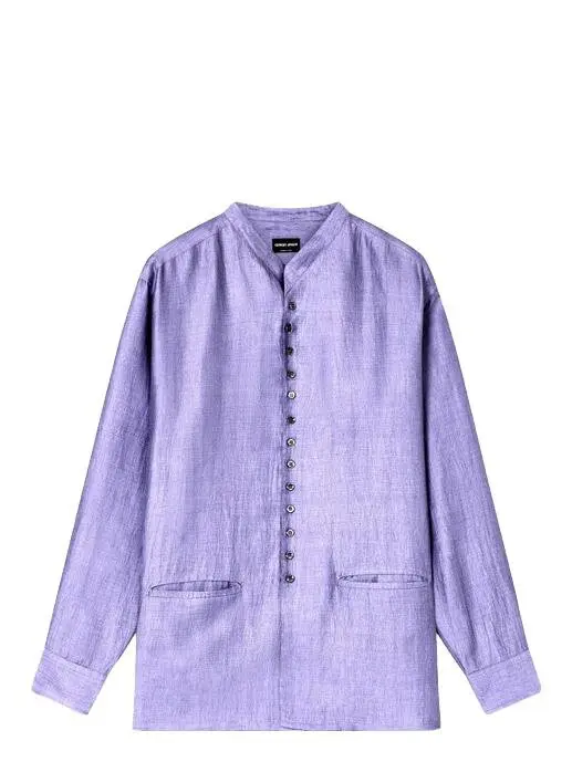 Giorgio Armani Asv Linen Shirt - Purple
