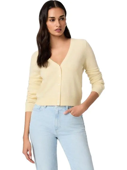 Paige Brioche Cashmere Cardigan - Yellow