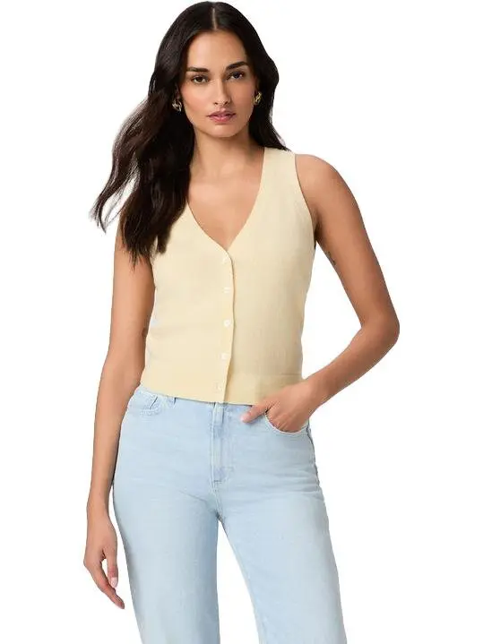 Paige Anika Cashmere Vest - Yellow