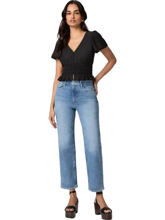 Paige Stevie Ankle Straight Jean - Denim
