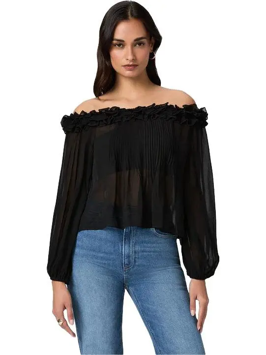 Paige Casey Off-the-shoulder Blouse - Black