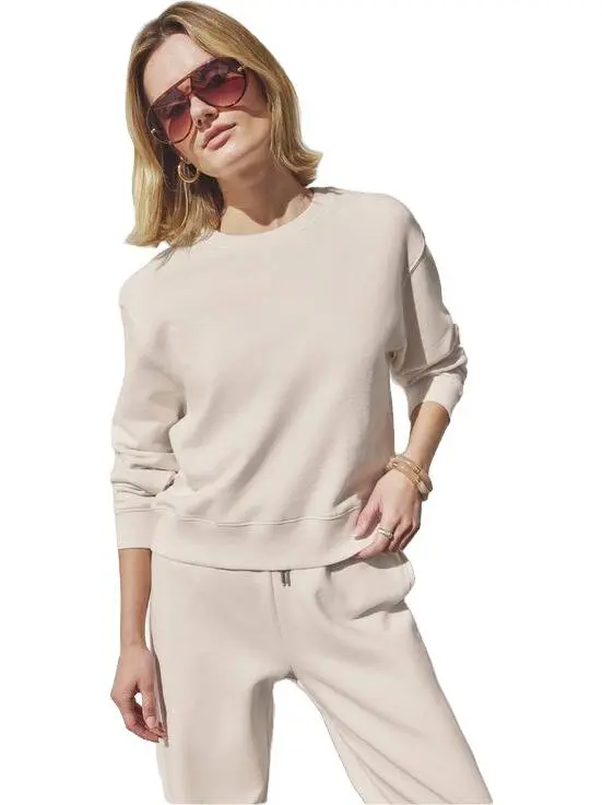 Splendid Laguna Lounge Terry Crewneck - Neutral
