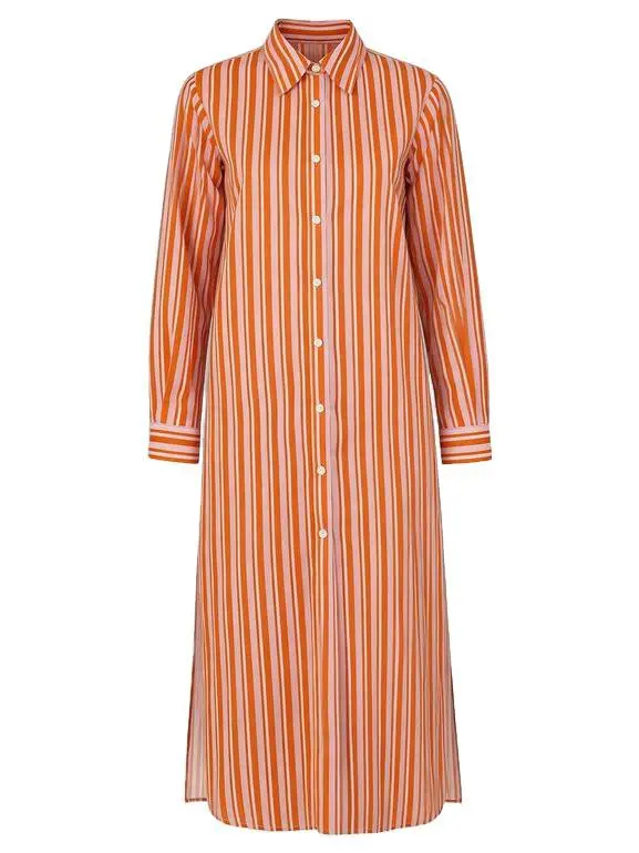 CALLAS MILANO Elissa Long Shirtdress - Pink