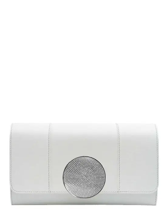 Perrin Le Disque Strass Clutch - White