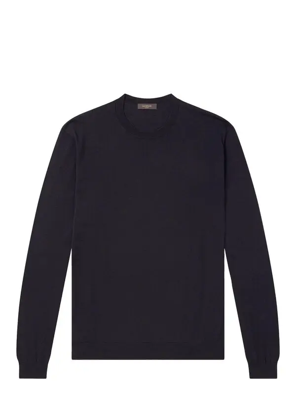 SLOWEAR Cotton And Silk-blend Sweater - Black