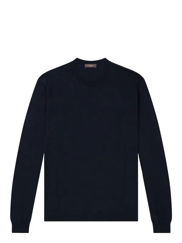 SLOWEAR Cotton And Silk-blend Sweater - Black