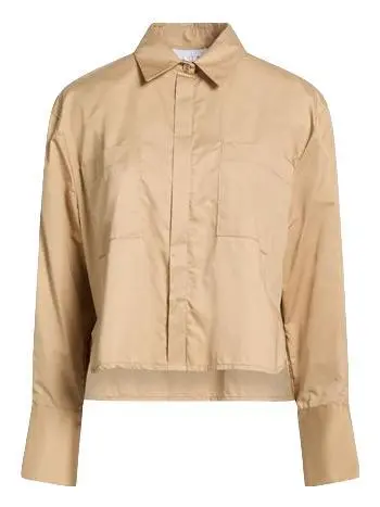 KAOS Cotton Poplin Safari Shirt - Beige