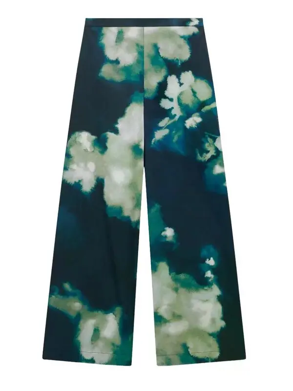 Liviana Conti Ilaria Floral-print Trousers - Blue
