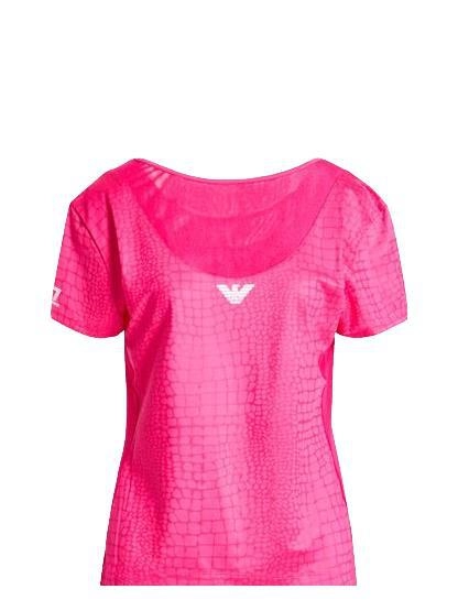 EA7 Polyester Elastane Athletic T-shirt - Fuchsia