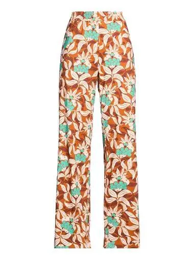 Malìparmi Wide Leg Floral-print Pants - Brown