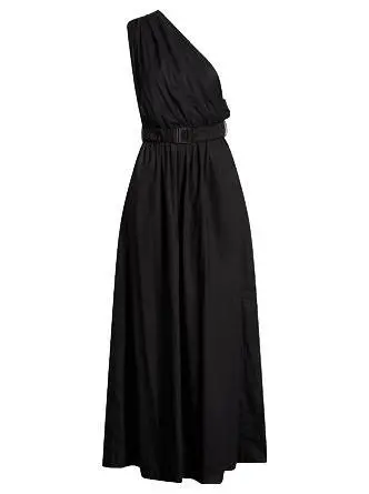 KAOS JEANS Maxi One-shoulder Cotton Dress - Black