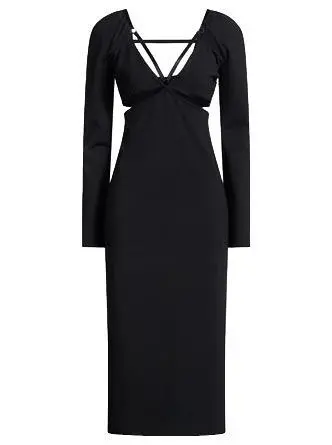 Patrizia Pepe Midi Bodycon Dress - Black