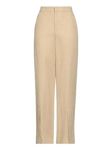 TWINSET Bootcut Cotton-linen Pants - Beige