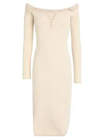 Jacquemus Midi Bodycon Dress - Beige