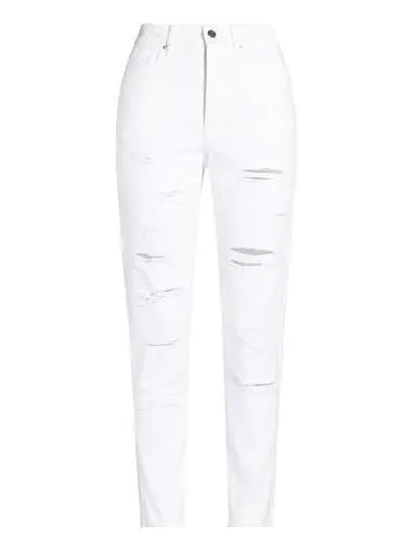 Armani Exchange Tapered Distressed Jeans - White