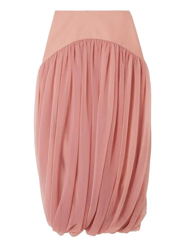 ABADIA Paneled Maxi Skirt - Pink