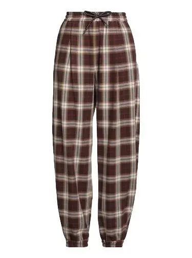 Pinko Tartan Tapered Trousers - Brown