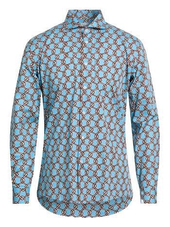 DANIELE ALESSANDRINI Shirt Size Cotton - Azure