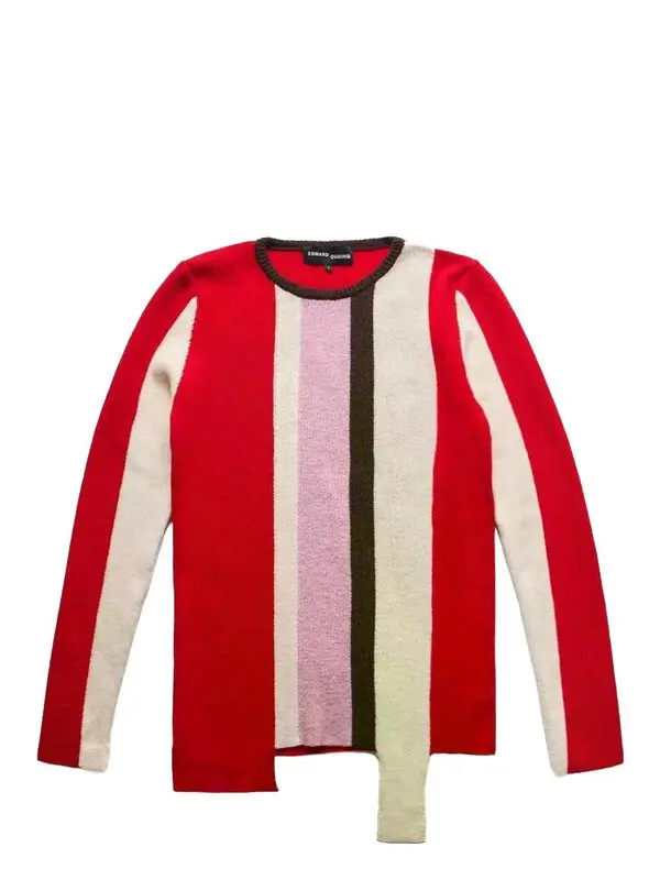 EDWARD CUMING Intarsia Striped Top - Red
