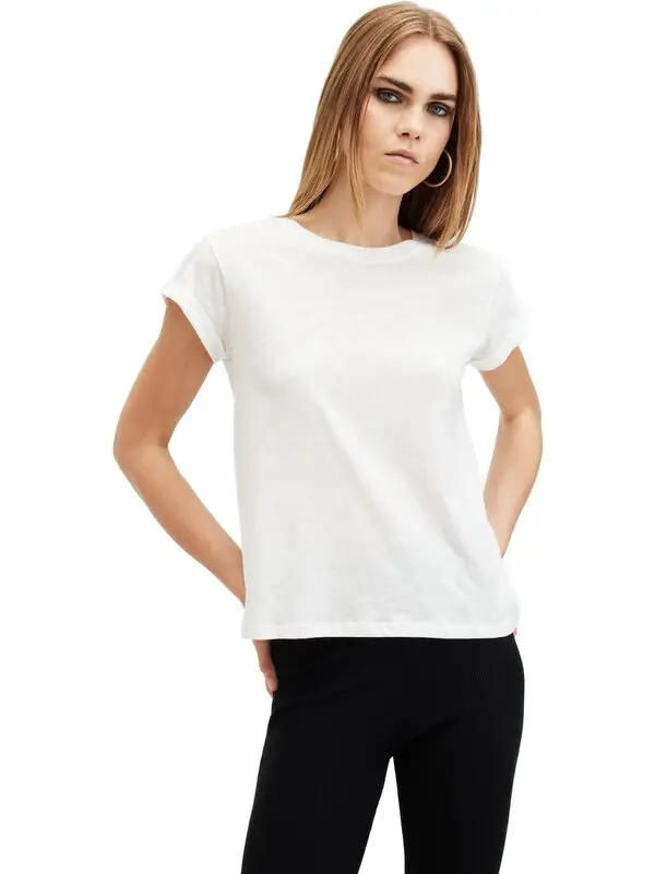 ALLSAINTS Anna Crew Neck T-shirt - Chalk White