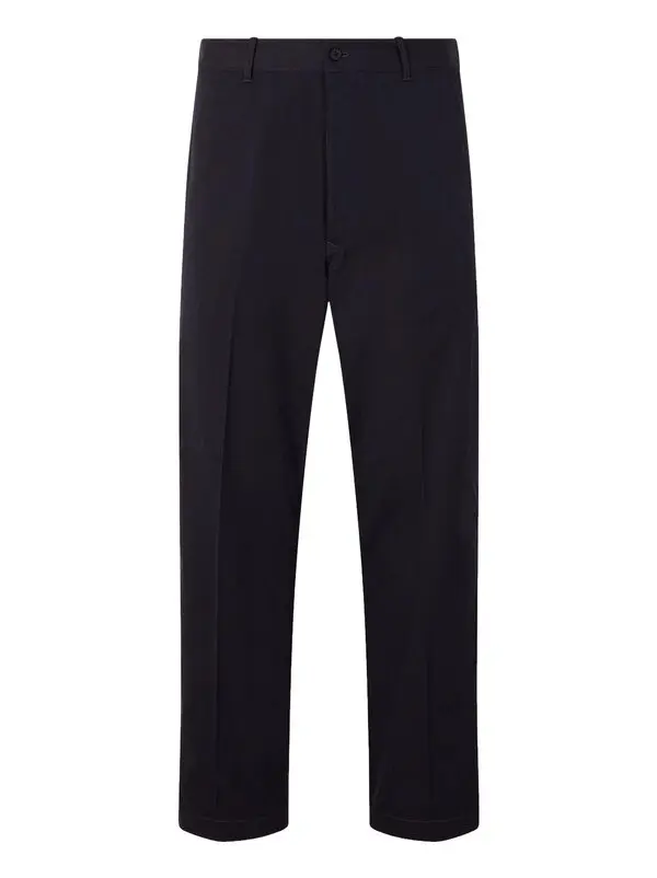 KAPTAIN SUNSHINE Buckleback Straight-leg Cotton-gabardine Suit Trousers - Blue