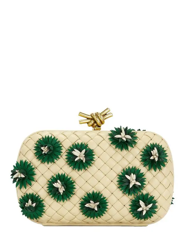 Bottega Veneta Knot Clutch - Tufo Flowers Mix & Muse Brass