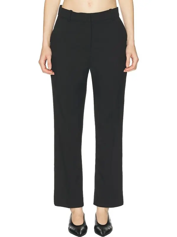 EAVES Jodi Classic Suiting Cropped Pant - Black