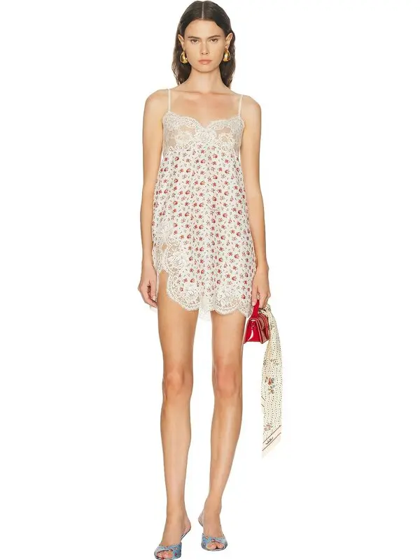 Dolce & Gabbana Slip Dress - White & Red
