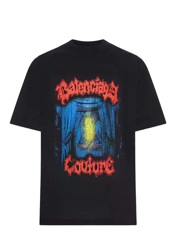 Balenciaga Printed Short-sleeve T-shirt - Black