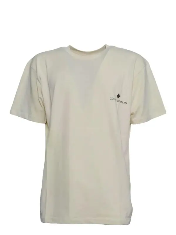 COUNTY OF MILAN Short-sleeve Logo-detail T-shirt - Neutrals
