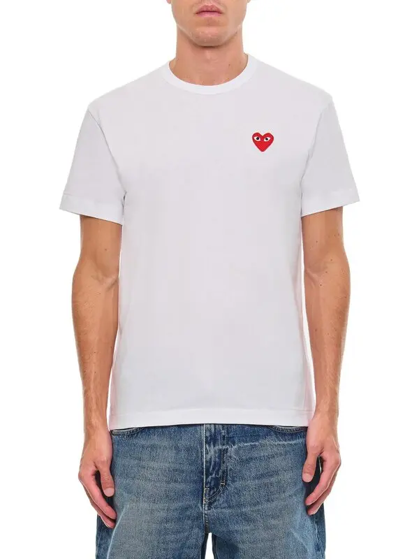 Play Comme Des Garcon T-shirt With Logo - White