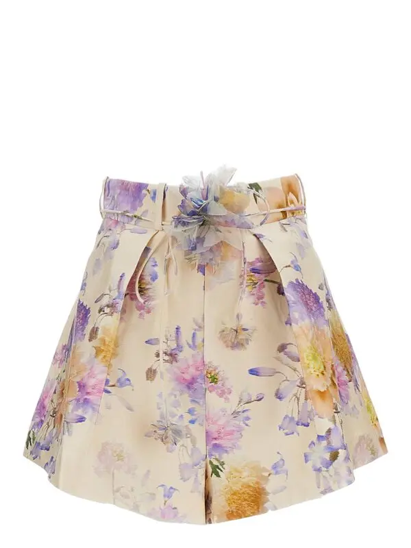 Zimmermann Luna Tuck Shorts - Multicolor