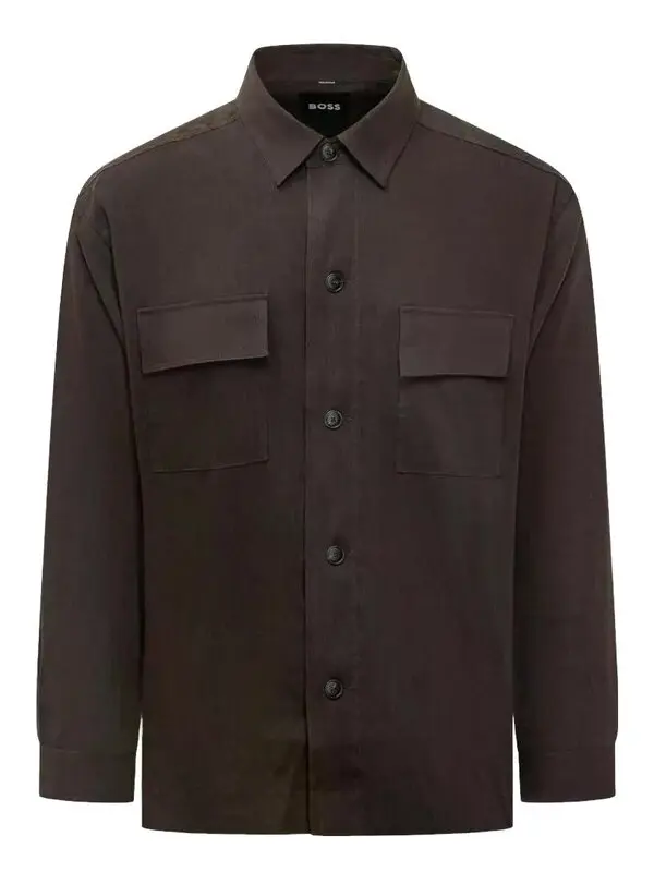 BOSS Patch Pocket Shirt - Brown