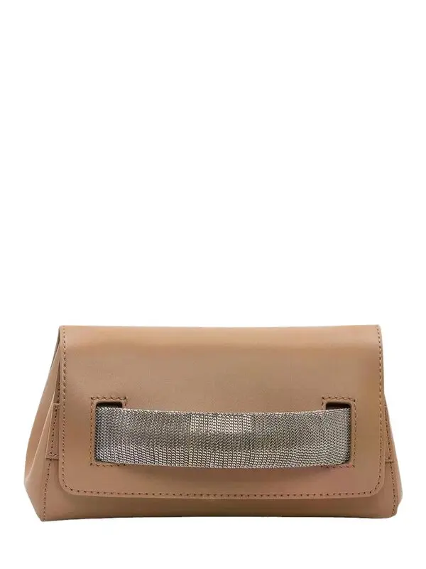 Orciani Chain Gossip Xs-alba Clutch Bag - Neutrals