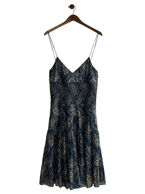 Ralph Lauren Floral Print Cotton Dress - Blue